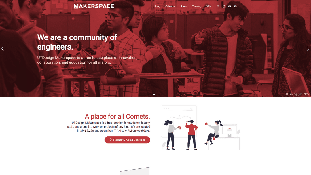 UTDesign Makerspace Website - Hudson Samuels