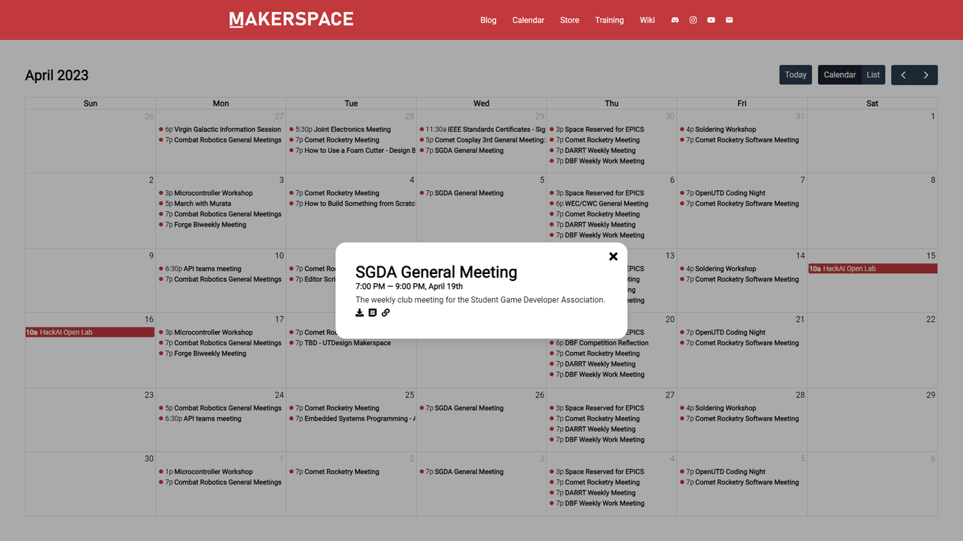 UTDesign Makerspace Website - Hudson Samuels